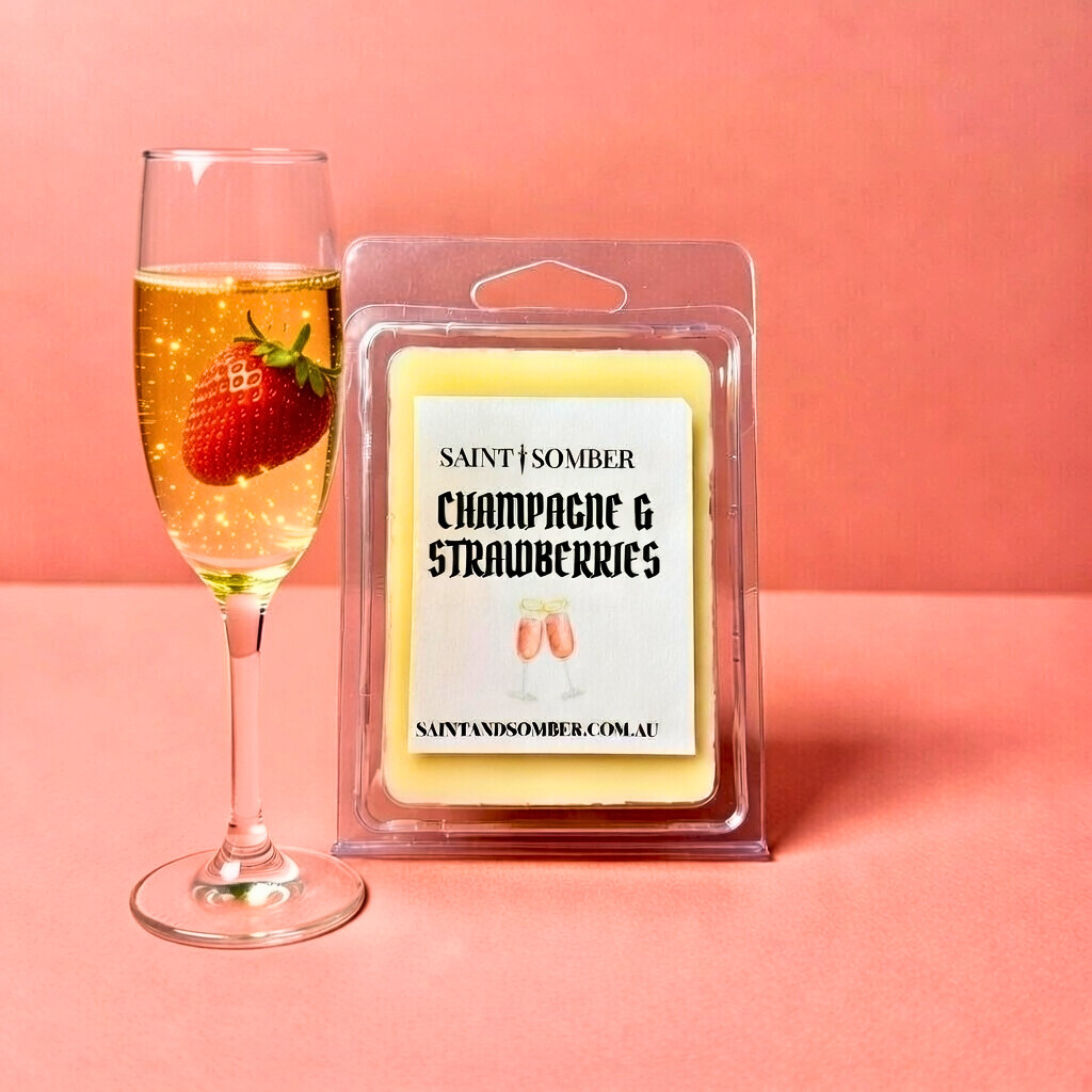 Champagne & Strawberries Wax melt – Saint and Somber
